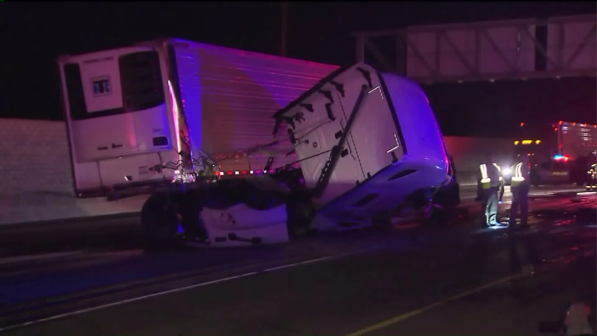 One Hospitalized After Big Rig Crash - 210 Freeway in San Dimas | WIN ...