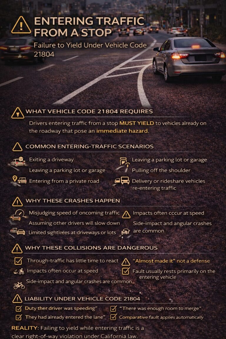 Vehicle Code § 21804 – Entering Traffic from a Stop in California | WIN ...