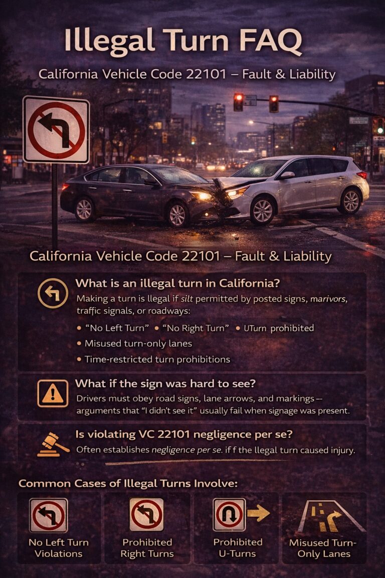 Vehicle Code § 22101 – Illegal Turns in California | WIN Injury ...