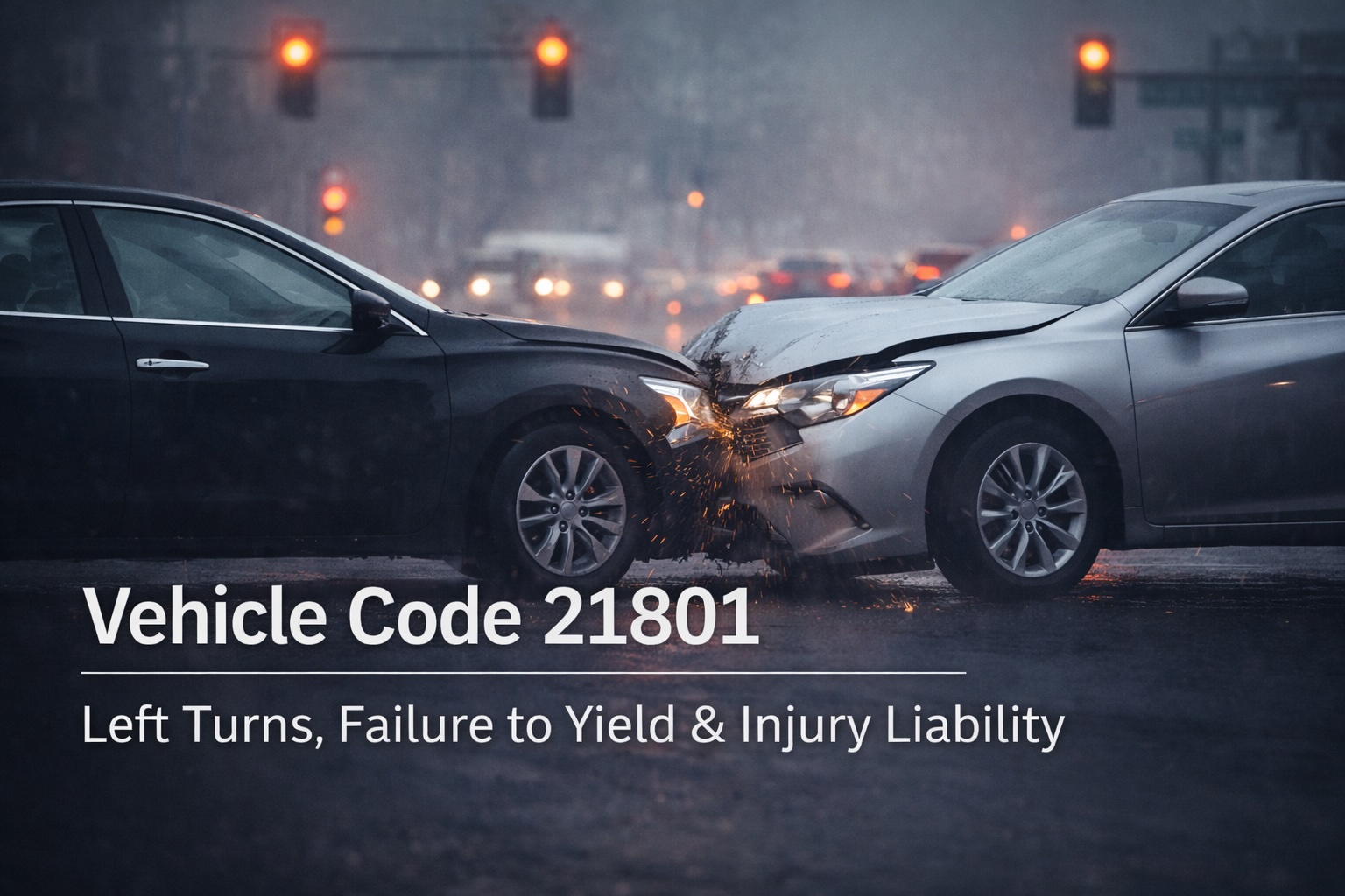 Vehicle Code 21801: Left Turns, Failure to Yield & Injury Liability ...