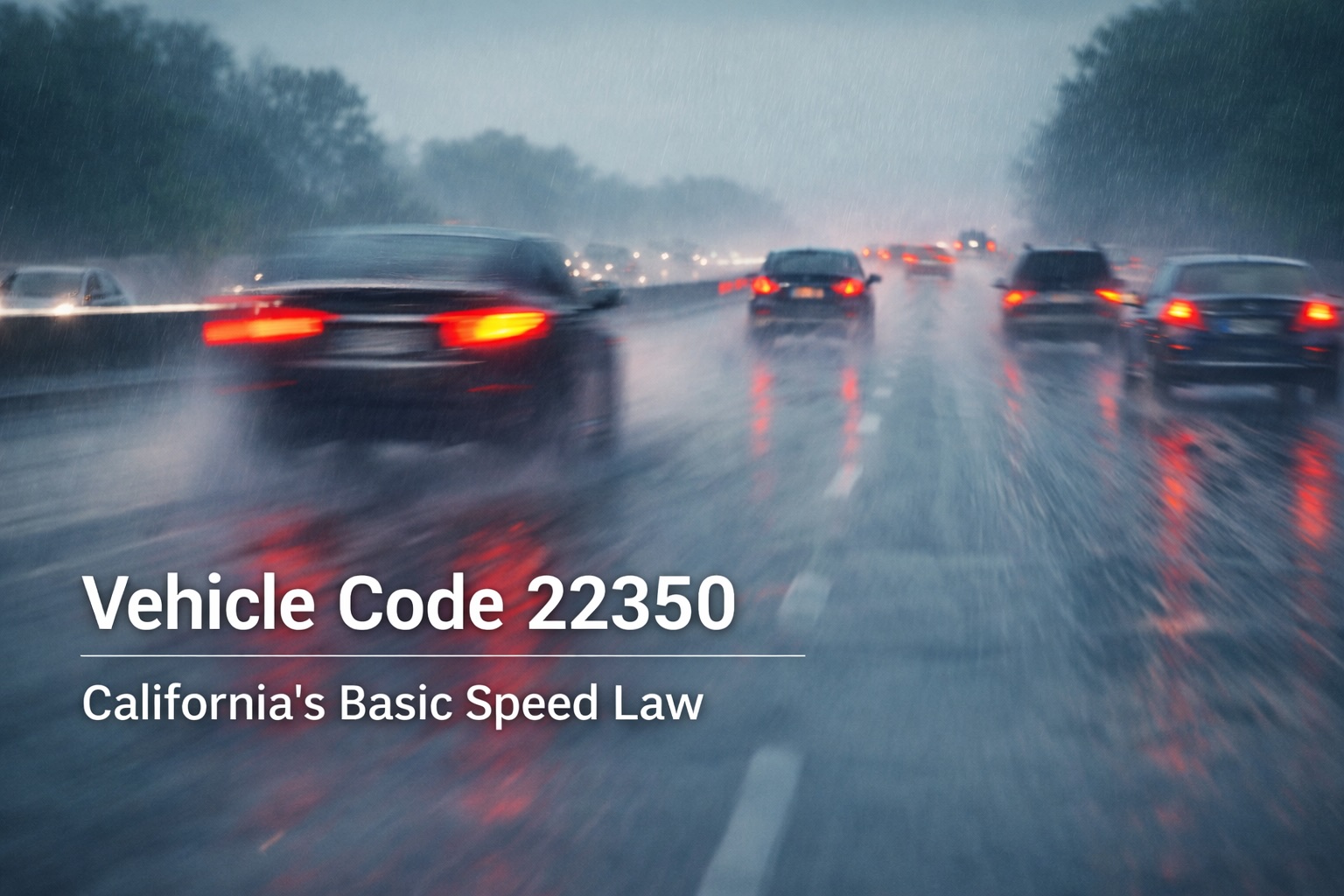 Vehicle Code 22350 – California’s Basic Speed Law & Liability | WIN ...
