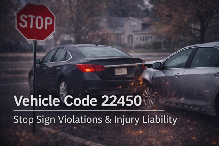 Vehicle Code 22450: Stop Sign Violations & Injury Liability (Guide ...