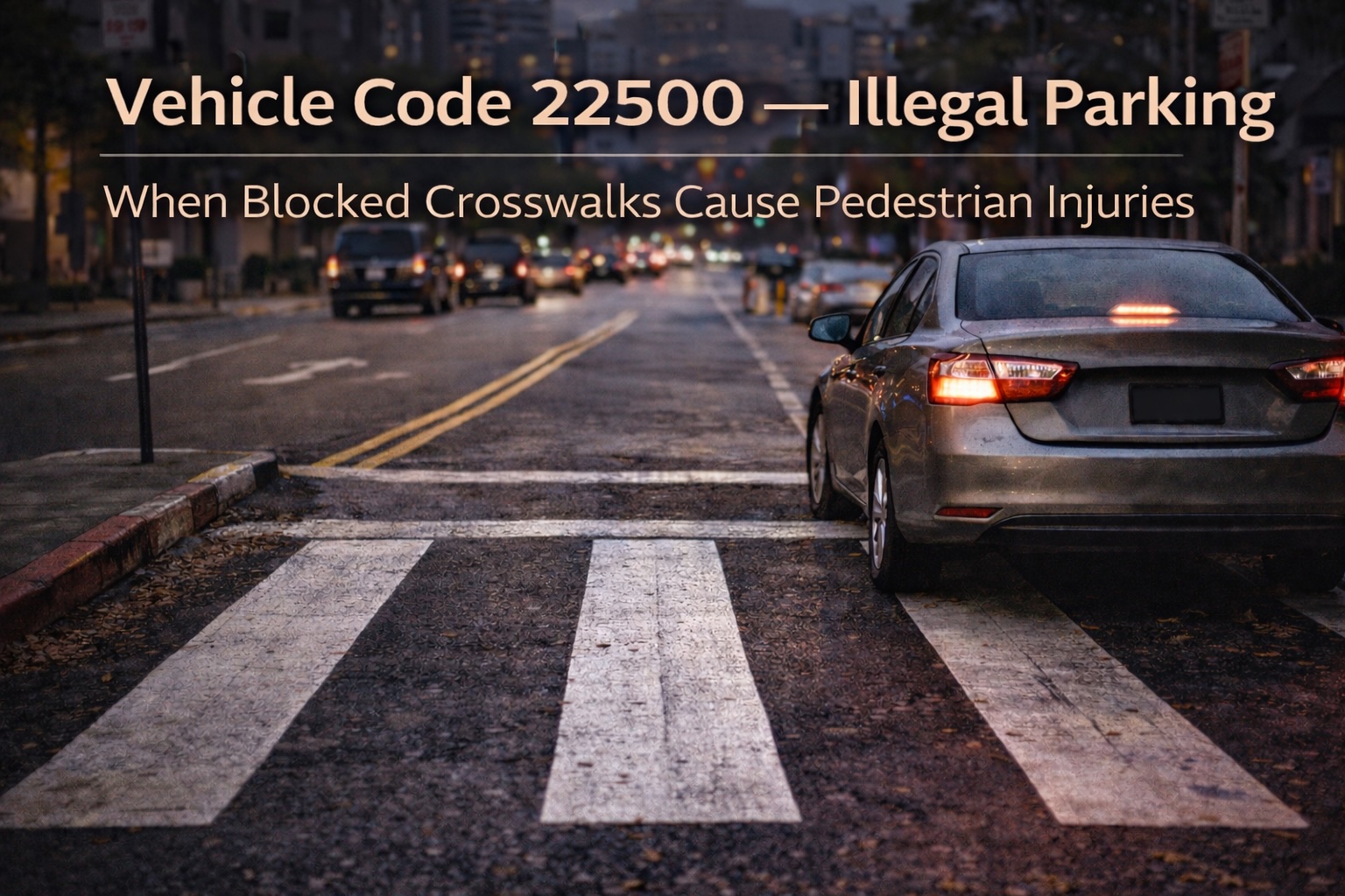 Vehicle Code § 22500 – Illegal Parking & Pedestrian Injuries in CA ...