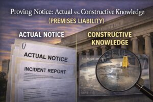 Actual vs. Constructive Notice (Premises Liability) | WIN Injury ...